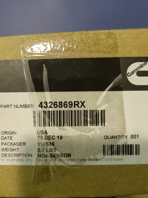 OEM Cummins NOX Nitrogen Oxide Sensor 4326869RX for sale online | eBay