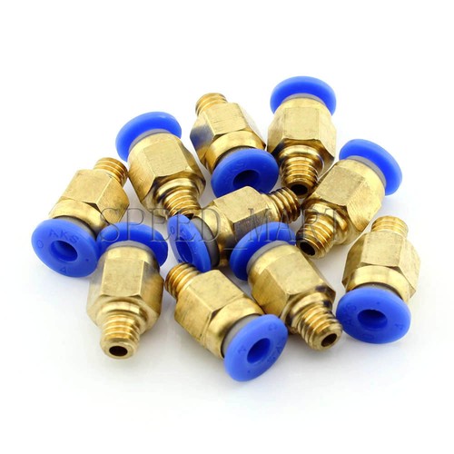 10 Pcs Air Pneumatic Quick Release Connector M6*1.0 Threaded metric 4mm ...
