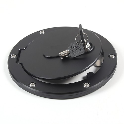 Aluminum Alloy Gas Fuel Cap Door Cover w/ Key Lock For Toyota Tundra ...