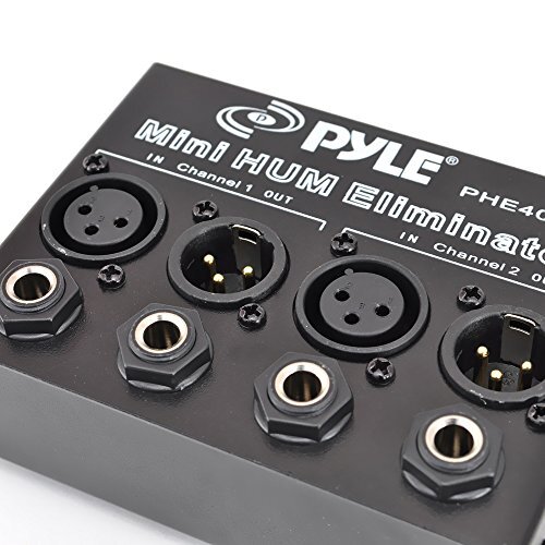 Pyle PHE400 Hum Noise Eliminator 2-Channel Box W/ 1/4" TRS Phone XLR ...
