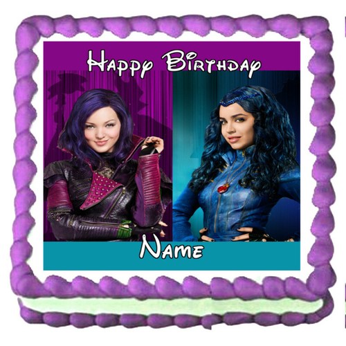 DESCENDANTS Evie and Mal Edible Cake topper image decoration | eBay