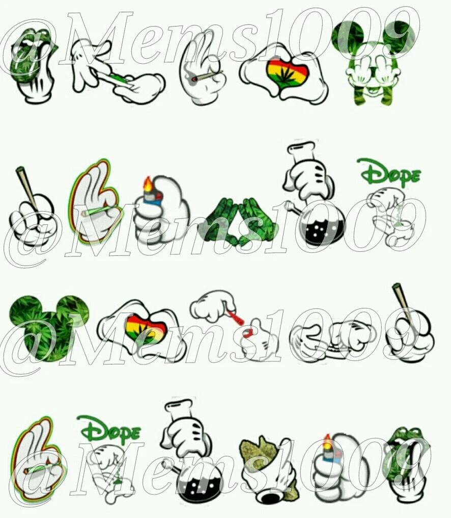 Mickey Mouse Hands Weed