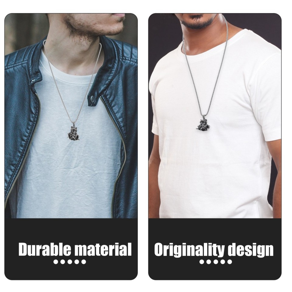 Cool Metal Sturdy Men Necklace Men Neck Chain Male Necklace Decoration ...