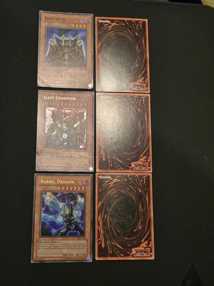 Yugioh Faded Lot Lord of D. NM, Barrel Dragon MP, Gate Guardian (Holo ...