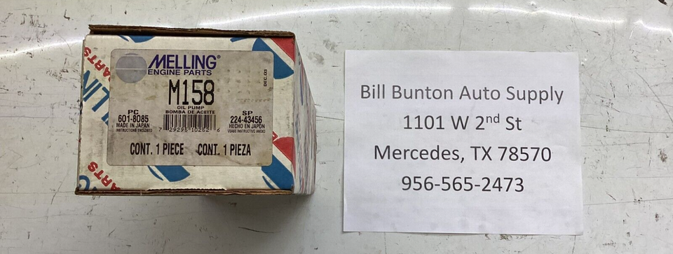 NOS Melling M158 - Engine Oil Pump | eBay