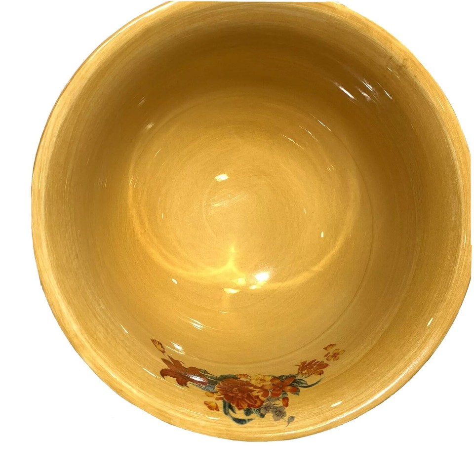 Centerpiece FTD Ceramic Bowl Wood Footed Vase 7” X 5.5” Fall ...