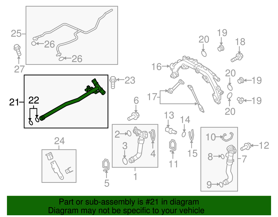 Genuine Porsche 2010-2018 Porsche - Water Pipe 948-106-069-21 | eBay
