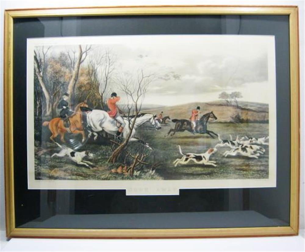 Gone Away Fox Hunt Framed Sheldon Williams E G Hester Campbell Prints ...