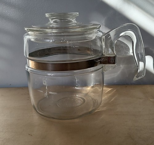 Pyrex 7756 6 cup vintage coffee pot (No Inner pieces) | eBay