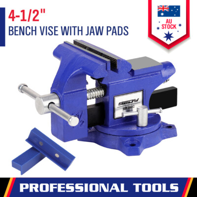 4.5inch Bench Vice Clamp Heavy Duty Workbench Vise Anvil Swivel Base ...