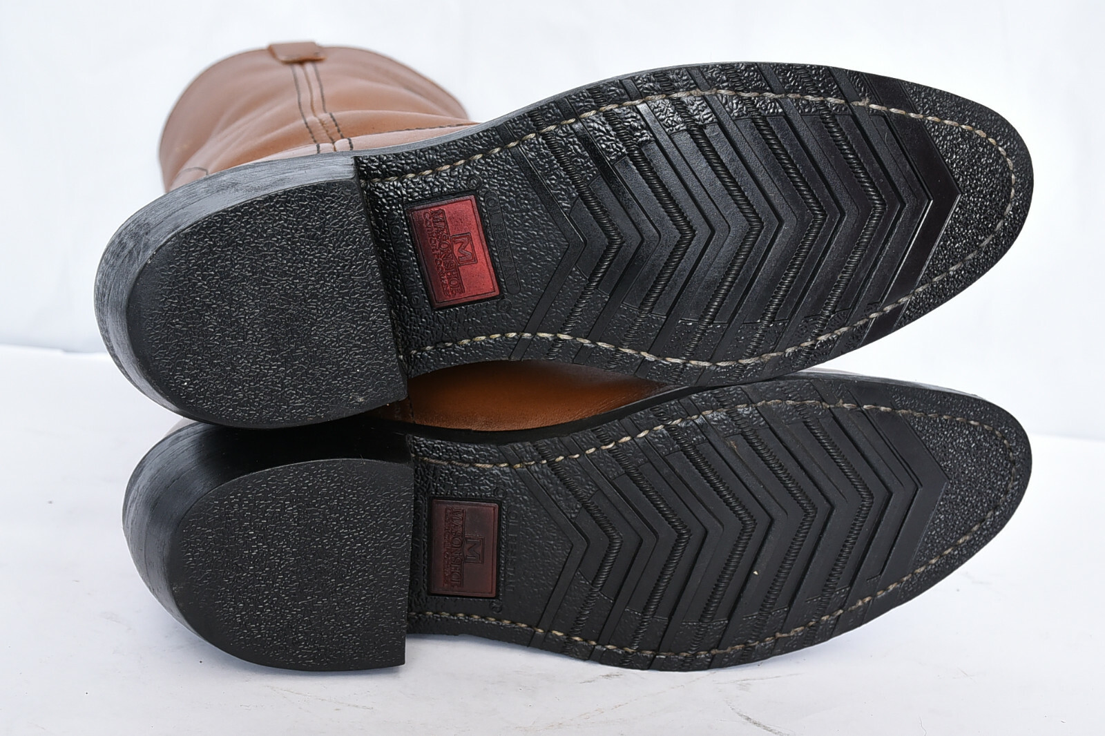 Mason Western BOOTS Tan Leather Western Work Riding B… - Gem