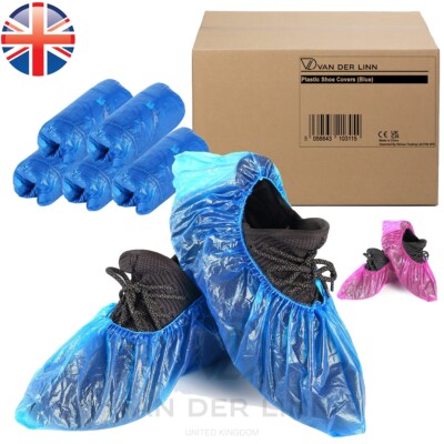 VAN DER LINN DISPOSABLE SHOES COVERS OVERSHOES PLASTIC ANTI SLIP ...