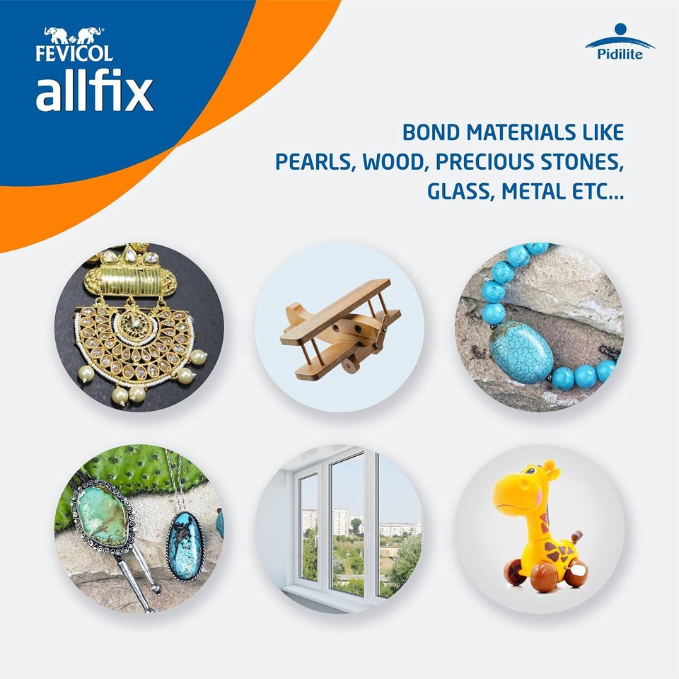 Pidilite Multi-Purpose Allfix Clear & Non-Staining Adhesive (20ml ...