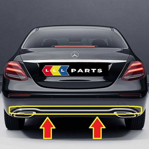 NEW GENUINE MERCEDES BENZ MB E CLASS W213 AVANTGARDE REAR BUMPER CHROME ...