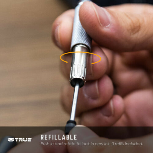 TRUE UTILITY 6-in-1 Multi-Tool Pen Stylus Ruler Level Screwdriver 3 Ink ...