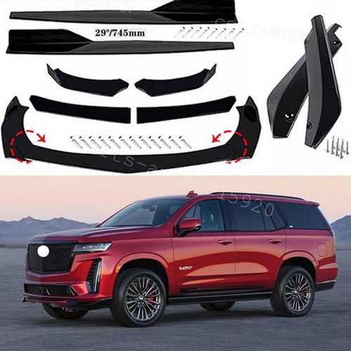 For Cadillac Escalade Front Bumper Lip Spoiler Side Skirts Rear Lip ...