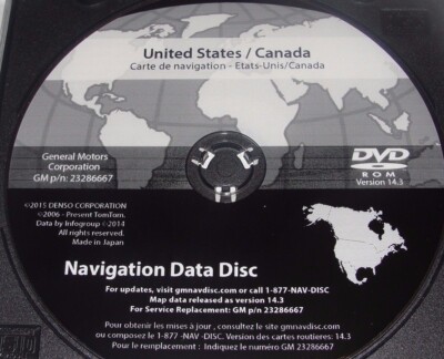 2007-2009 Cadillac Escalade Navigation DVD Map Update Final Version ...