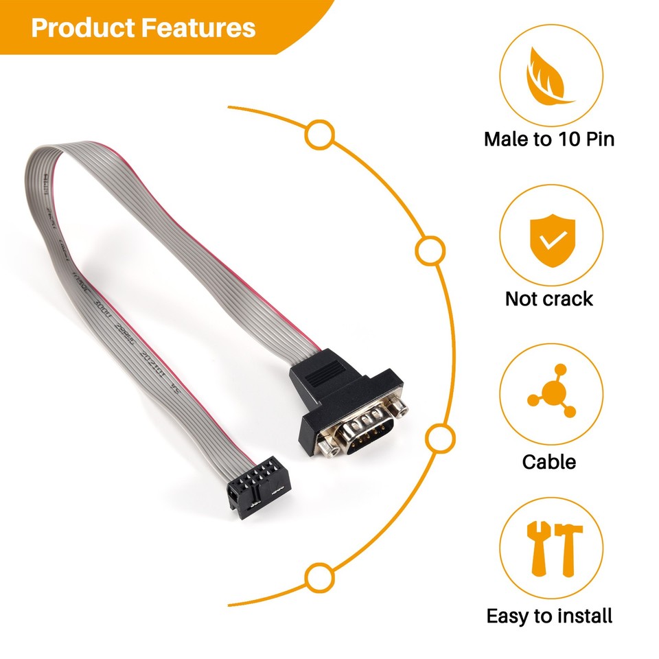 DB9 RS232 To 10 Pin Ribbon Cable Connector Adapter O9H41282 | eBay
