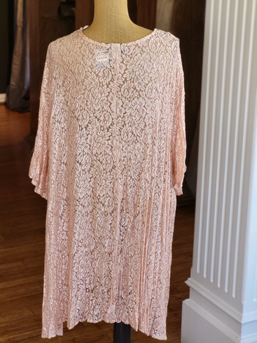 Classique By Shawn Vintage 90s Peachy Pink Lace Dress With Original ...