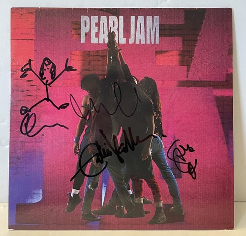 Pearl Jam Ten Signed Album Vinyl Record LP Vedder Gossard McCready ...