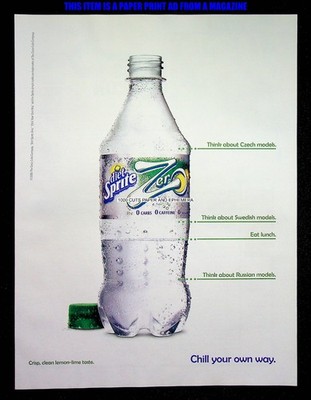 Diet Sprite Zero Soda Coca-Cola 2005 Trade Print Magazine Ad Poster ...