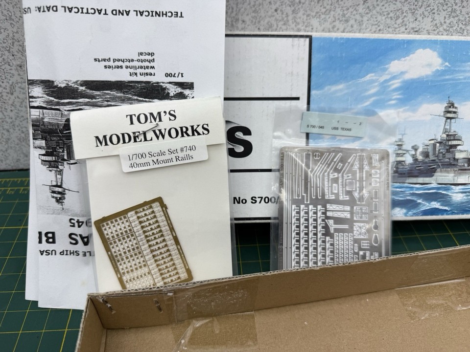 Samek Models 1/700 Waterline Series Resin & Photo-etched USS Texas Kit ...