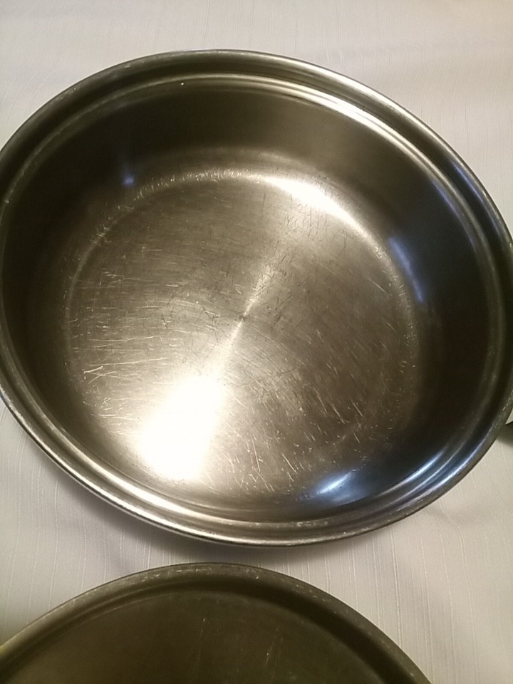 Saladmaster 8.5" Skillet Frying Pan Stainless 18-8 Tri Clad Vapo Lid ...
