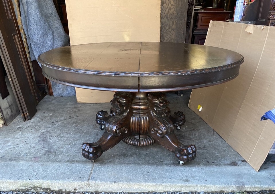 R. J. HORNER 60” OAK GRIFFIN DINING TABLE, 3-12” LEAVES | eBay