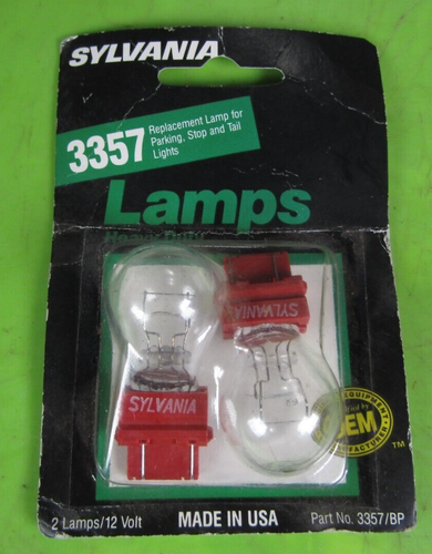 Sylvania 3357/BP 3357 BP Clear Bulb Tail Park Stop lights 12 volt 2 ...