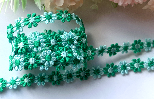 1/2 inch wide multicolor daisy ribbon trim price per yard select color ...