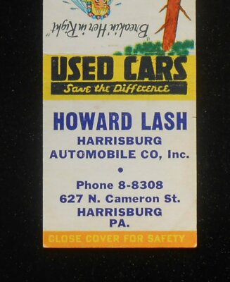 1950s Howard Lash Harrisburg Automobile Co. Used Cars Cameron St ...