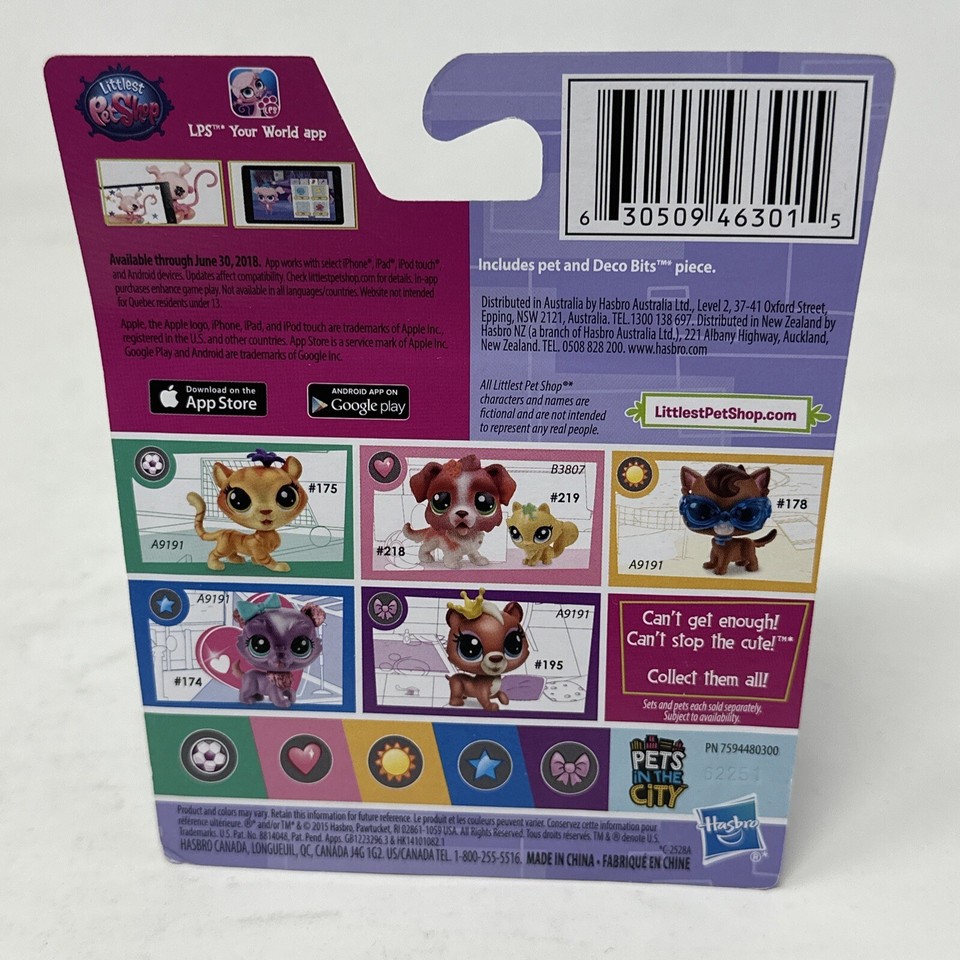 🎀 Littlest Pet Shop LPS Cherie Bow Wow Dog #174 purple glitter ...