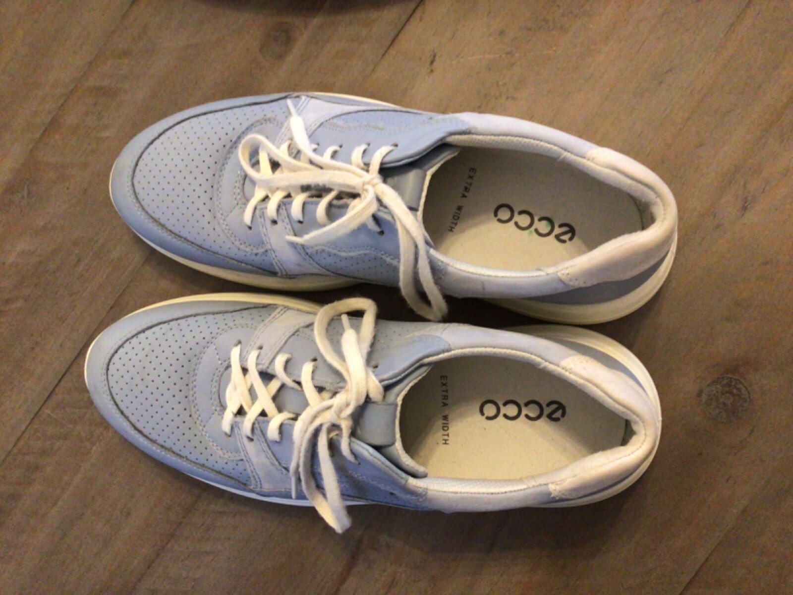 ECCO Women's Soft 7 Dusty Blue Leather Runner Sneaker… - Gem