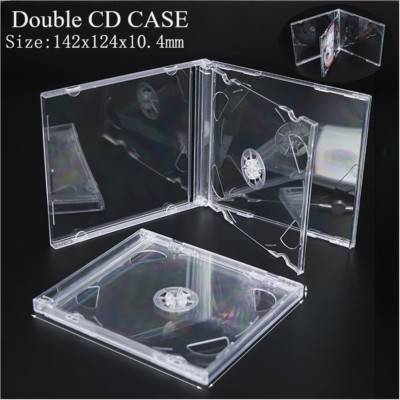 10PC STANDARD Double CD Jewel Case with Tray 10.4mm (2 CD) Lots Clear ...