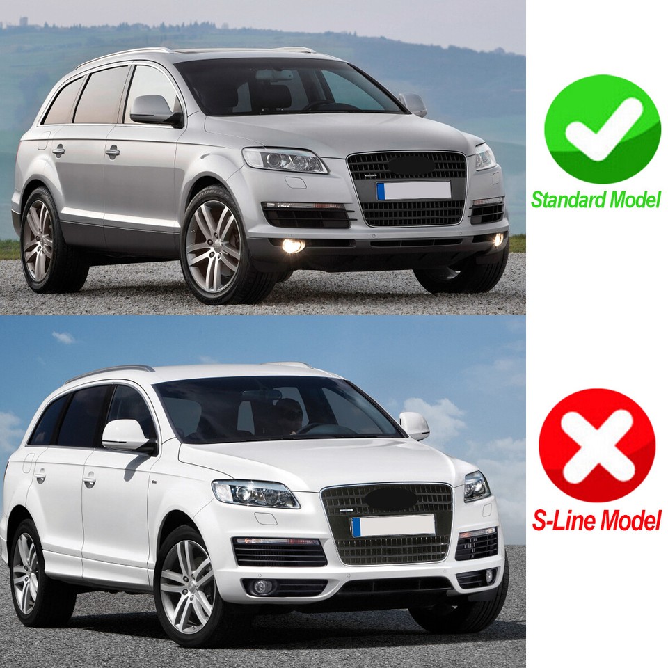 Front Bumper Lower Grill Fog Light Grille Cover Bezel For Audi Q7 2007 ...