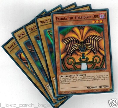All-Holos 1st Exodia the Forbidden Right Left Arm Leg YGLD-ENA18-19-20 ...