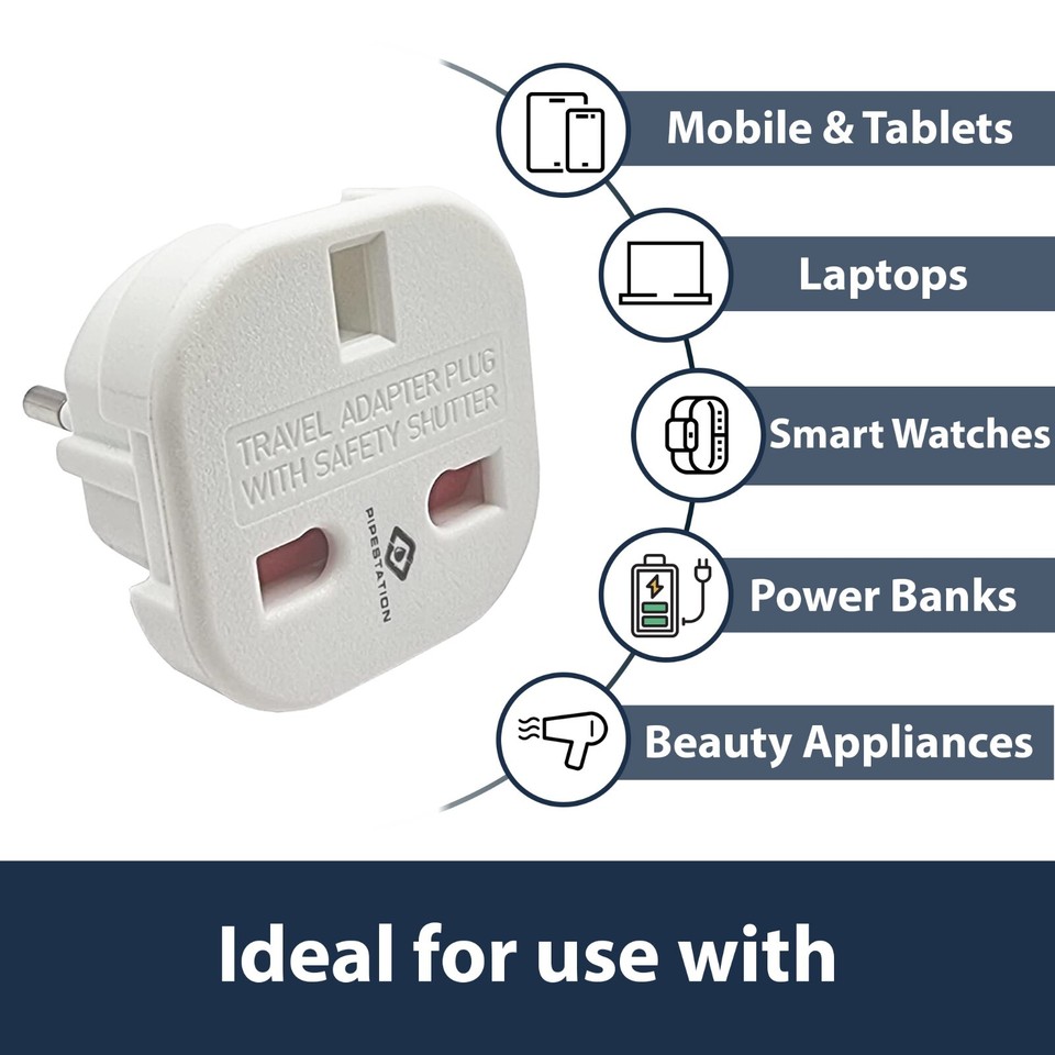 EU to UK Adapter Plug | Euro Europe European Travel Adaptor Plugs | eBay UK