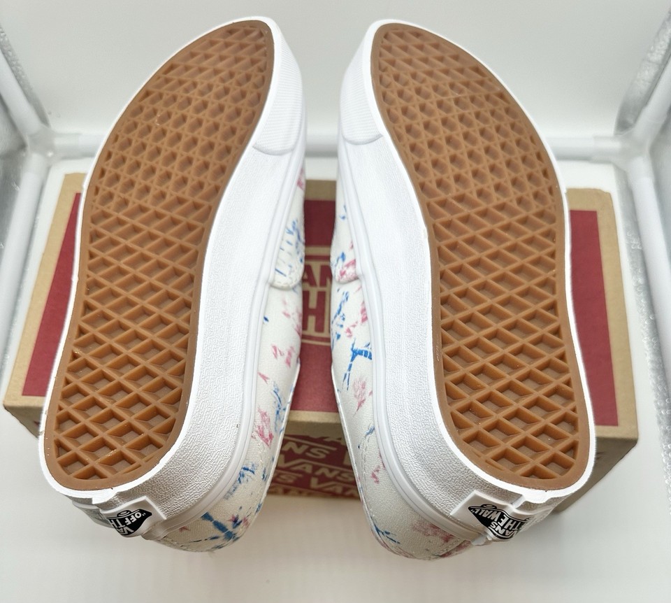 Vans Madewell Authentic Stained True White Tie Dye Women's Size 6 Slip ...