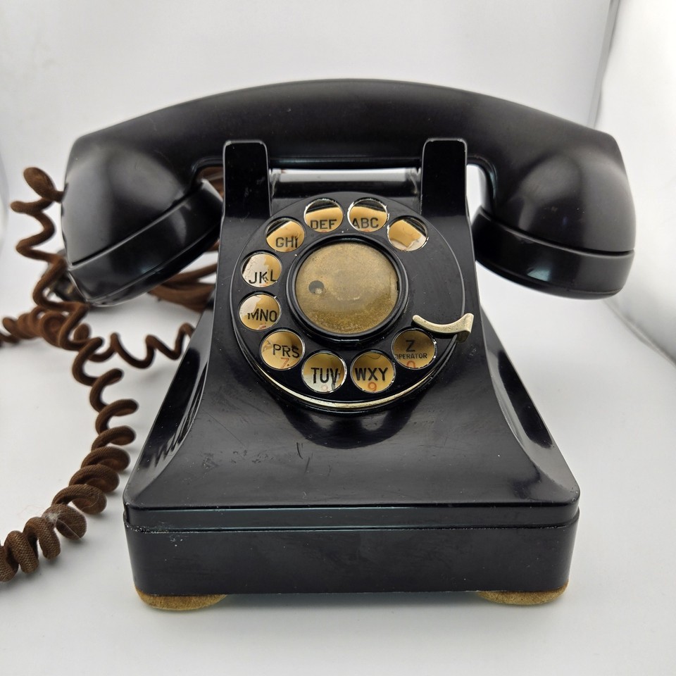 Vintage Western Electric 302 Zinc Metal Rotary Phone F1 Handset 1940s ...