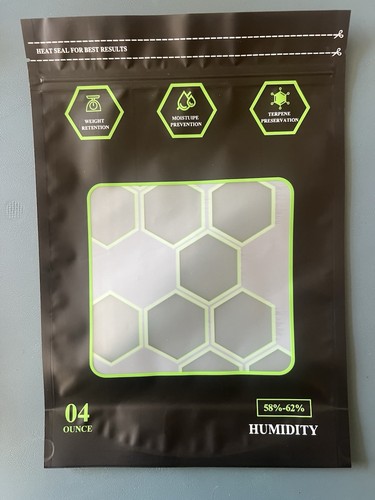 20Pcs 1/4LB Terp Lock & Seal Storage & Curing Bags 2-Way Humidity ...