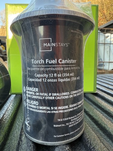 Lot of 4 Mainstays Torch Fuel Canister Replacement 12 fl oz Metal with ...