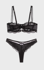 Etam Rosace No. 9 The Balconette Bra Black Size 38DD EU 80E & Tanga ...