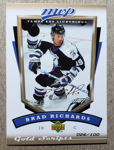 2006-07 Upper Deck MVP Gold Scripts Brad Richards /100 Tampa Bay ...