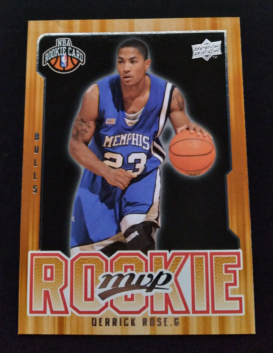 2008-09 Upper Deck MVP Derrick Rose #201 Rookie Card RC Chicago Bulls ...