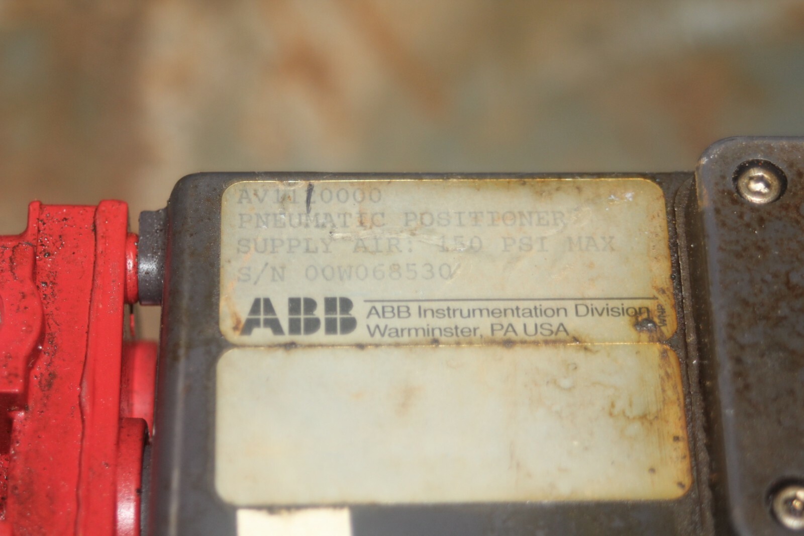 ABB Pneumatic Positioner AV1120000 | eBay