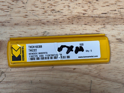 KENNAMETAL TNGN160308 TNG322 KENDEX INDEXABLE carbide inserts 5 Pcs NEW ...