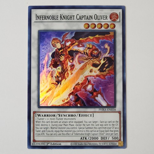Infernoble Knight Captain Oliver - PHRA-EN038 - NM - Super Rare - 1st ...