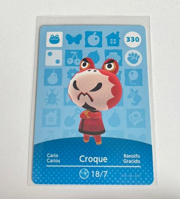 Animal Crossing Amiibo Card 330 Croque Carlos Ranolfo Série 4 EU New ...