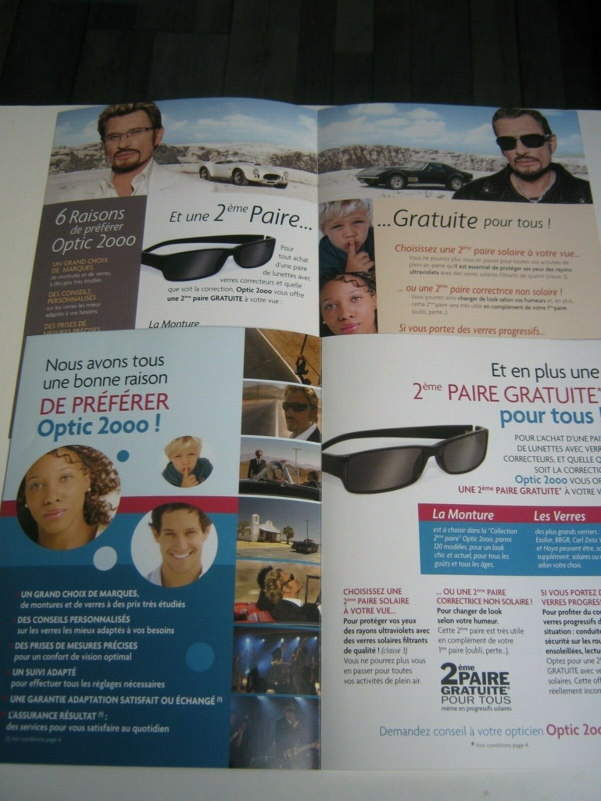 johnny hallyday.2 pub optic 2000. | eBay