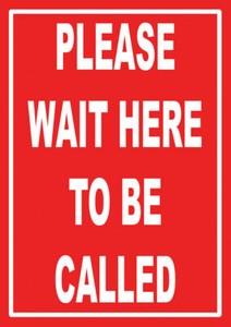 Stay Safe Sign Adhesive Sticker Notice Please Wait Here To Be Called ...